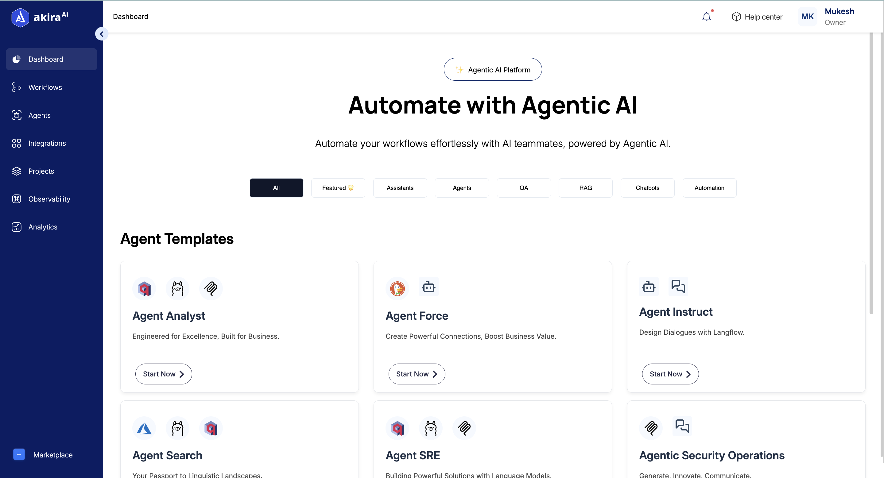 Empowering Decision-Centric Agentic Intelligence with Akira AI